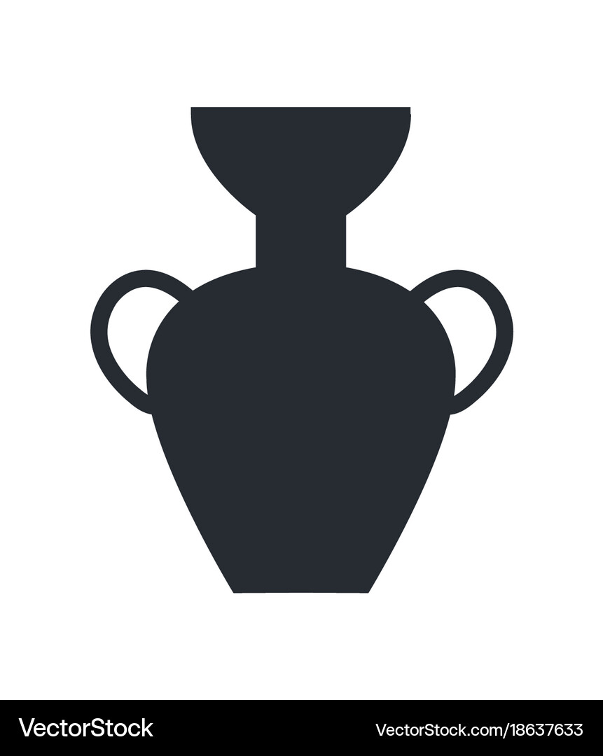 Ancient greek vase isolated on white Royalty Free Vector