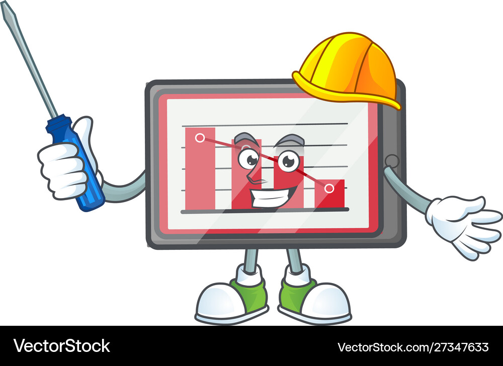 Automotive down chart horizontal table on white Vector Image