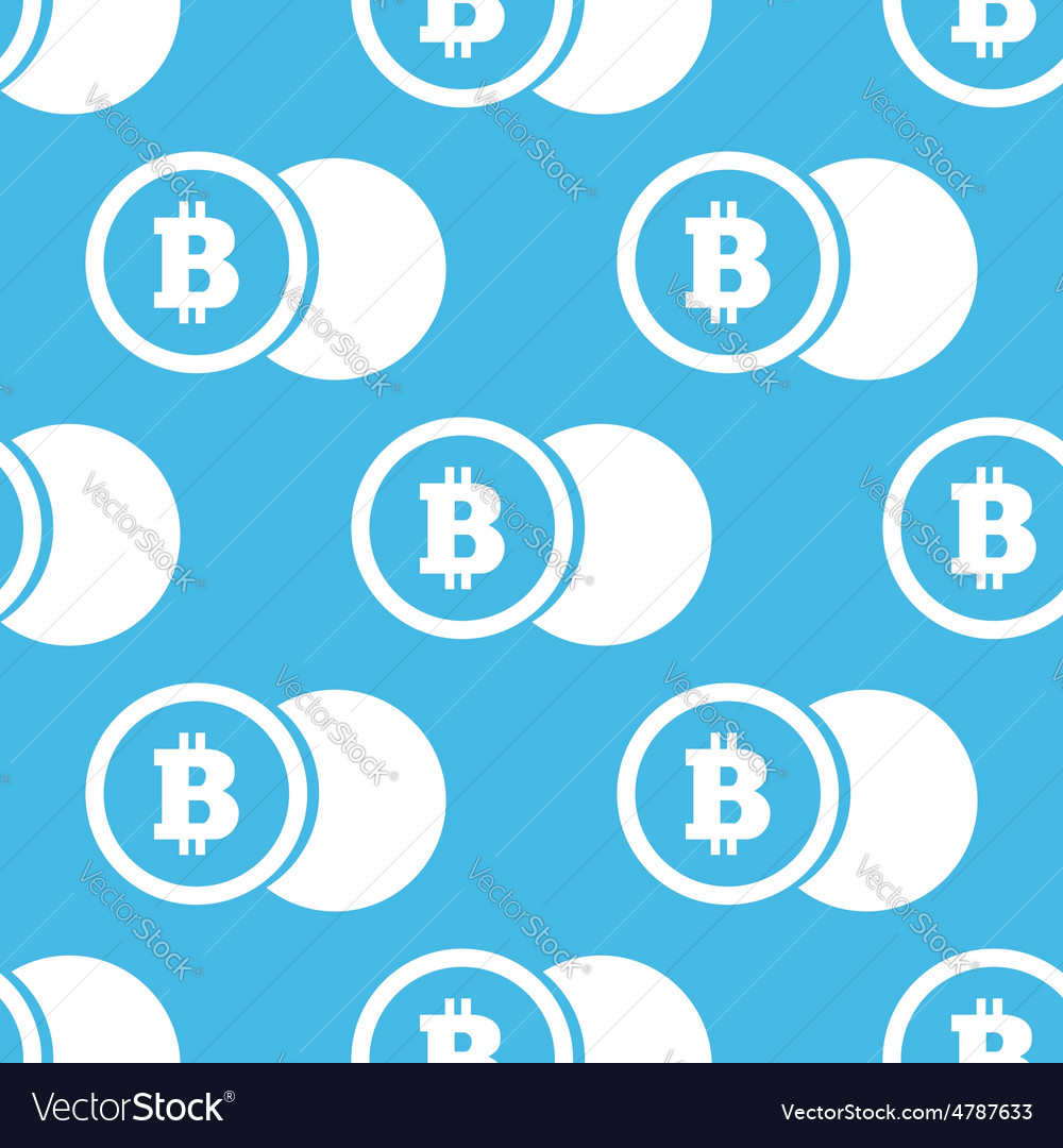 Bitcoin coin pattern Royalty Free Vector Image