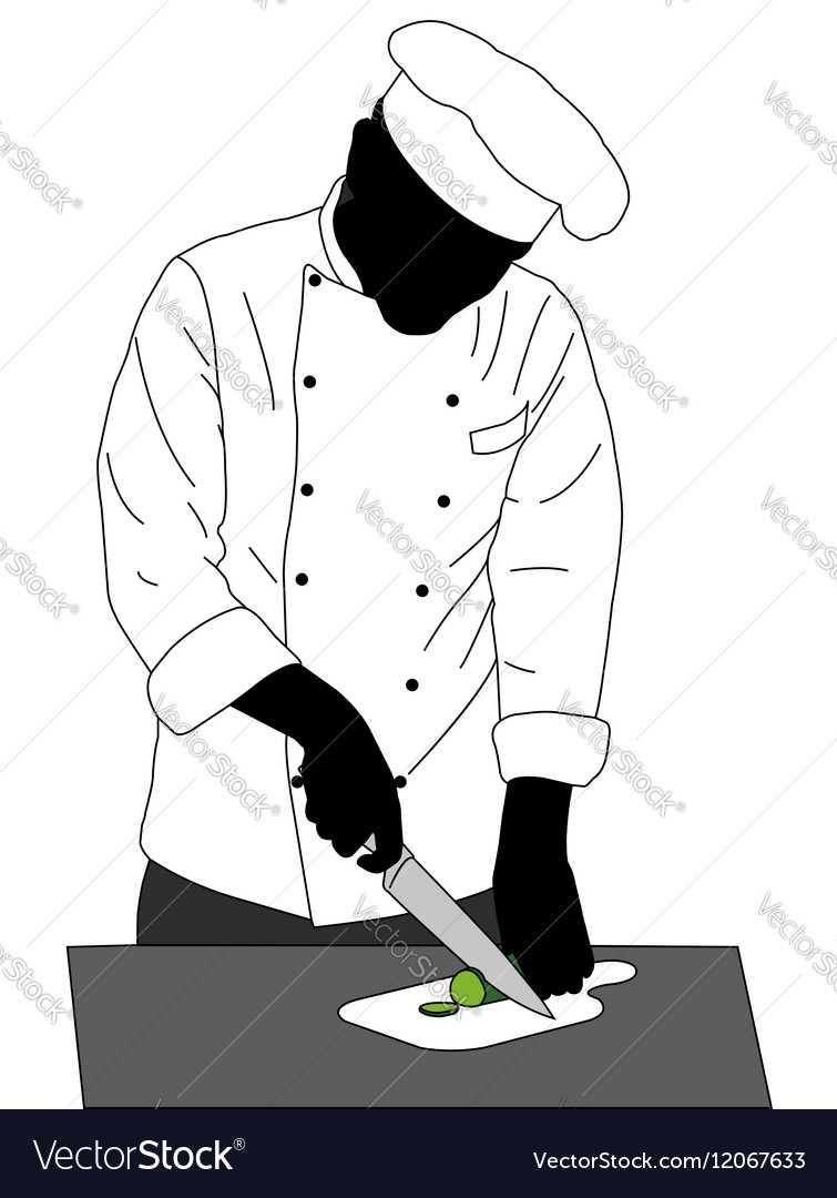 Chef cooking Royalty Free Vector Image - VectorStock