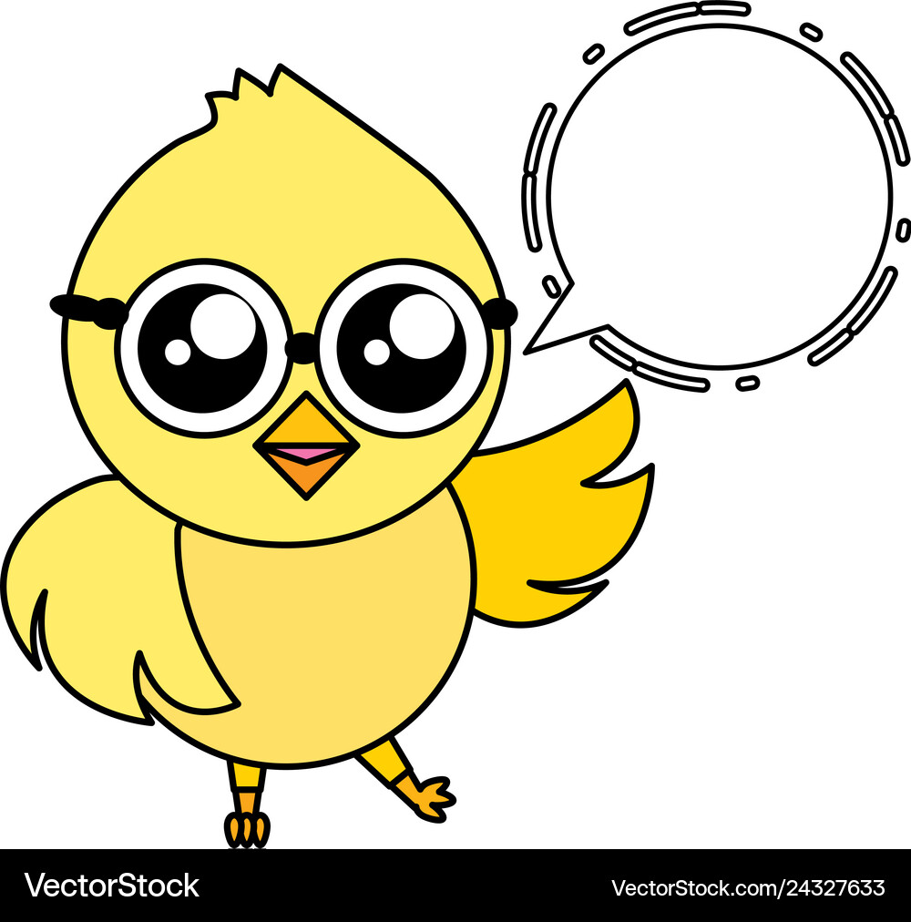 Cute chick cartoon Royalty Free Vector Image - VectorStock