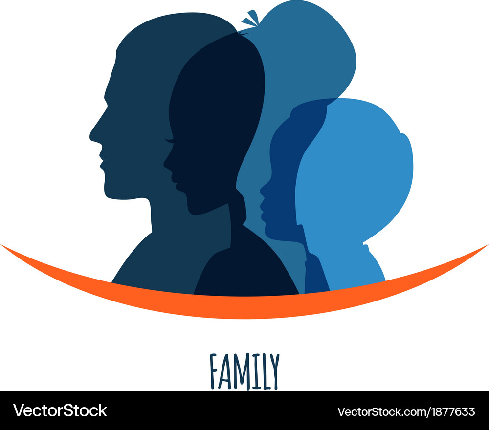 Family icons head Royalty Free Vector Image - VectorStock