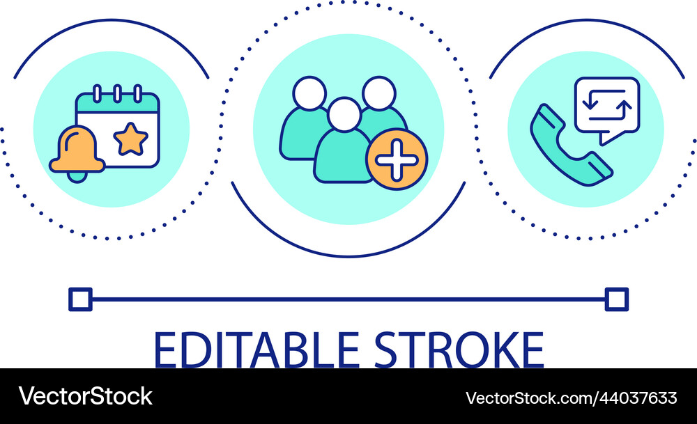 Invite participants of corporate event loop Vector Image