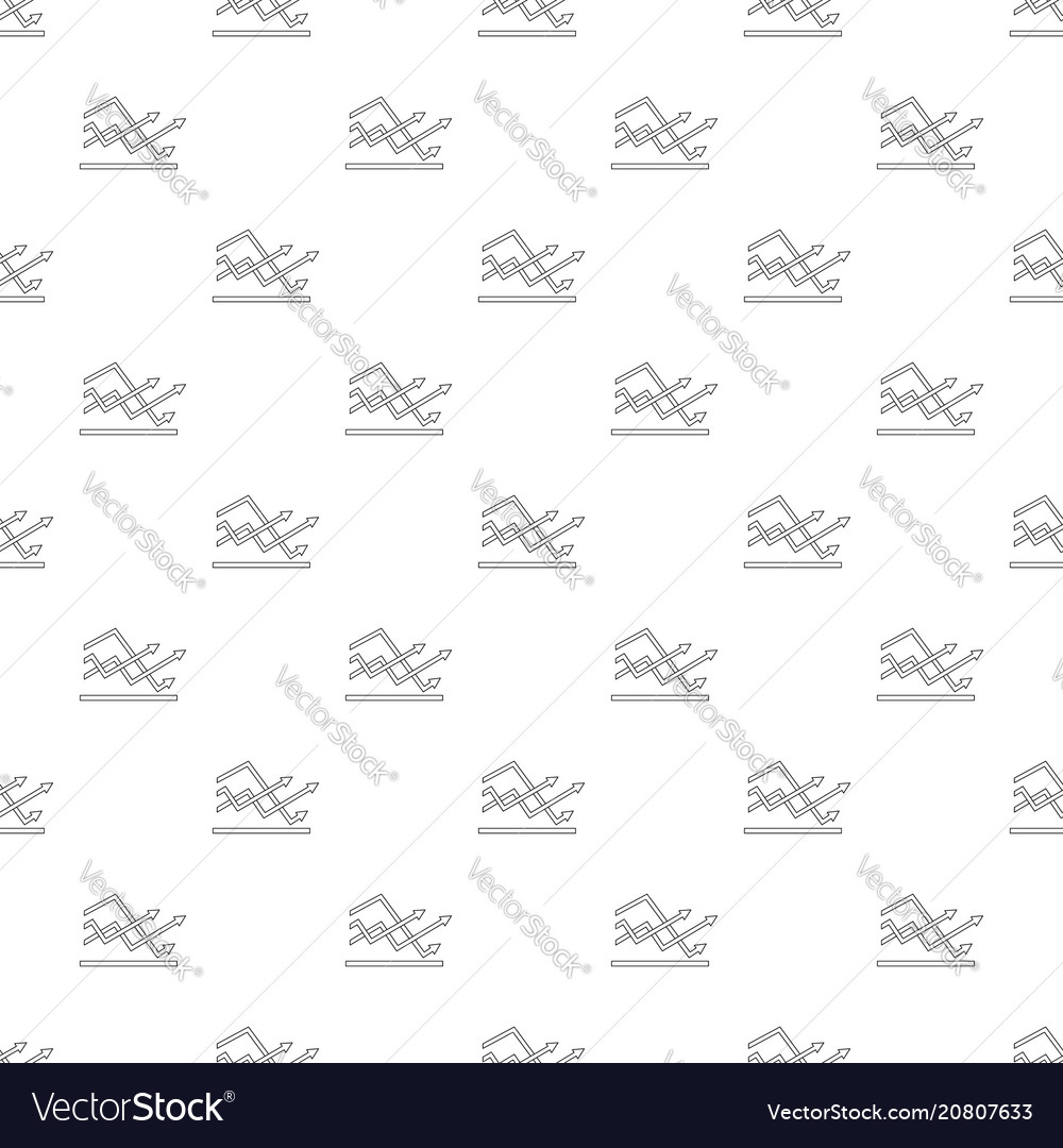 Line chart pattern seamless Royalty Free Vector Image