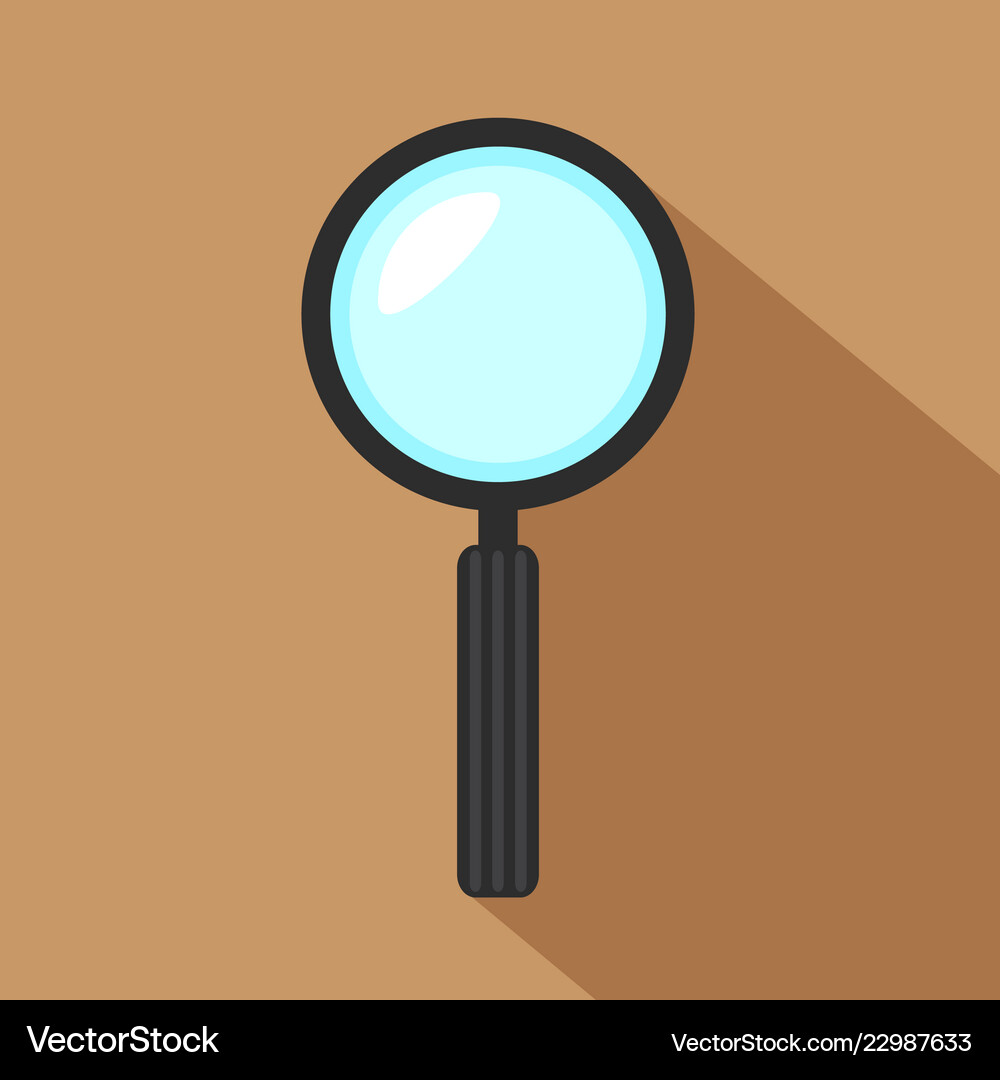 Magnifier icon hand magnifying glass color Vector Image