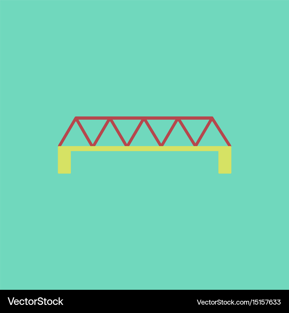 Metal cable suspension bridge modern bridge Vector Image