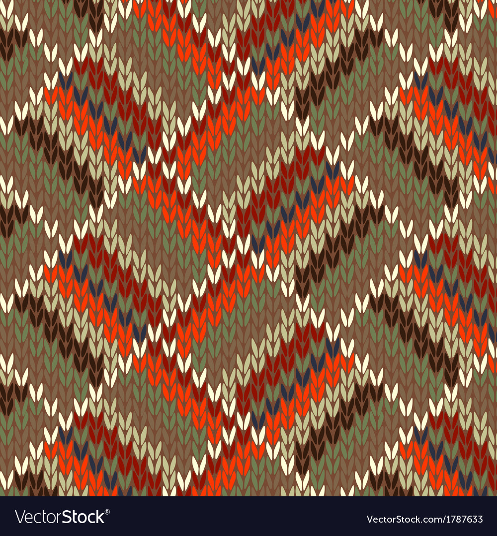 Seamless knitted pattern Royalty Free Vector Image