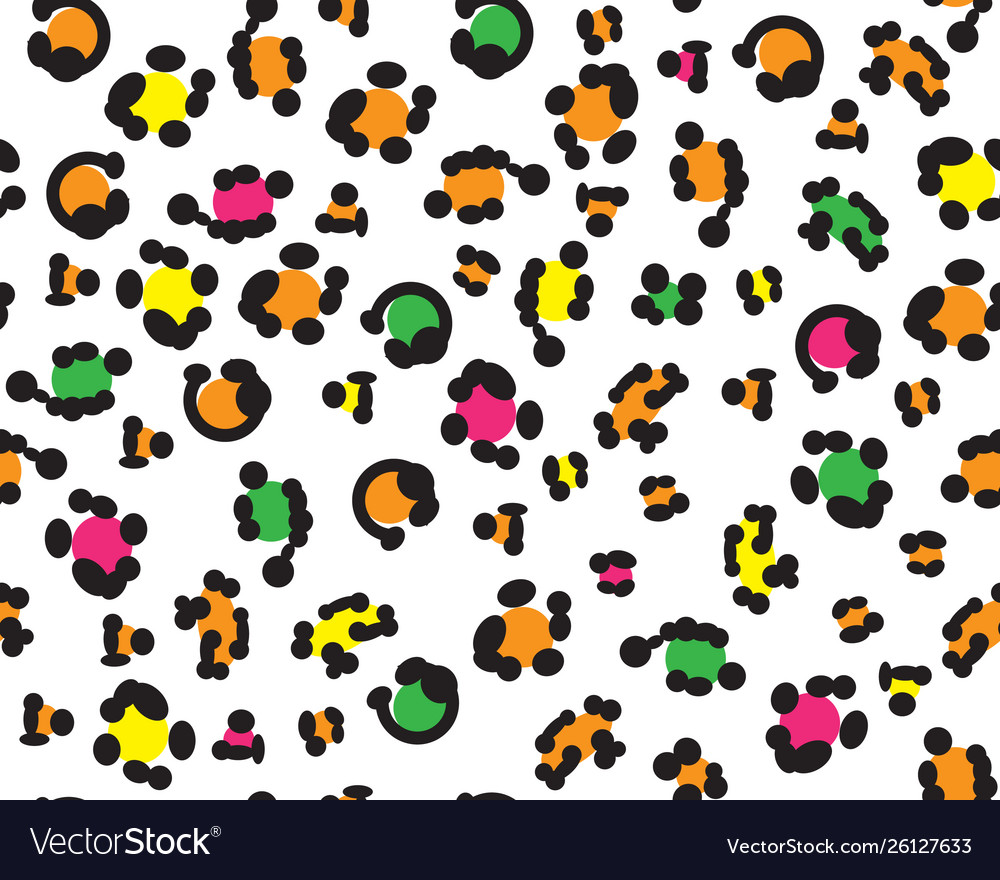Seamless pattern leopard yellow background Vector Image