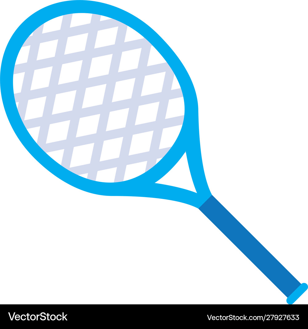 Sport tennis racket flat style icon Royalty Free Vector