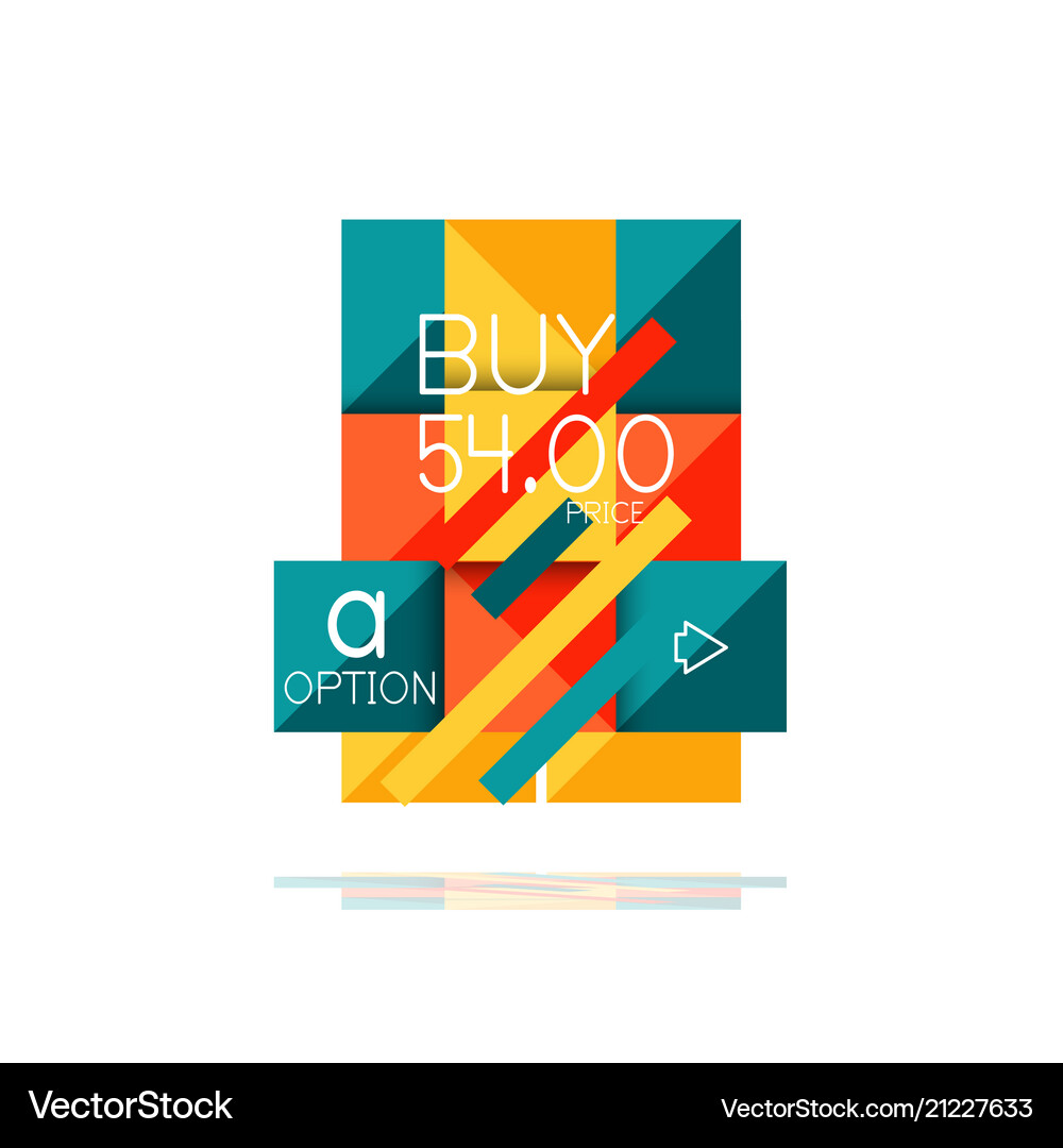 Square option infographic banner data Royalty Free Vector