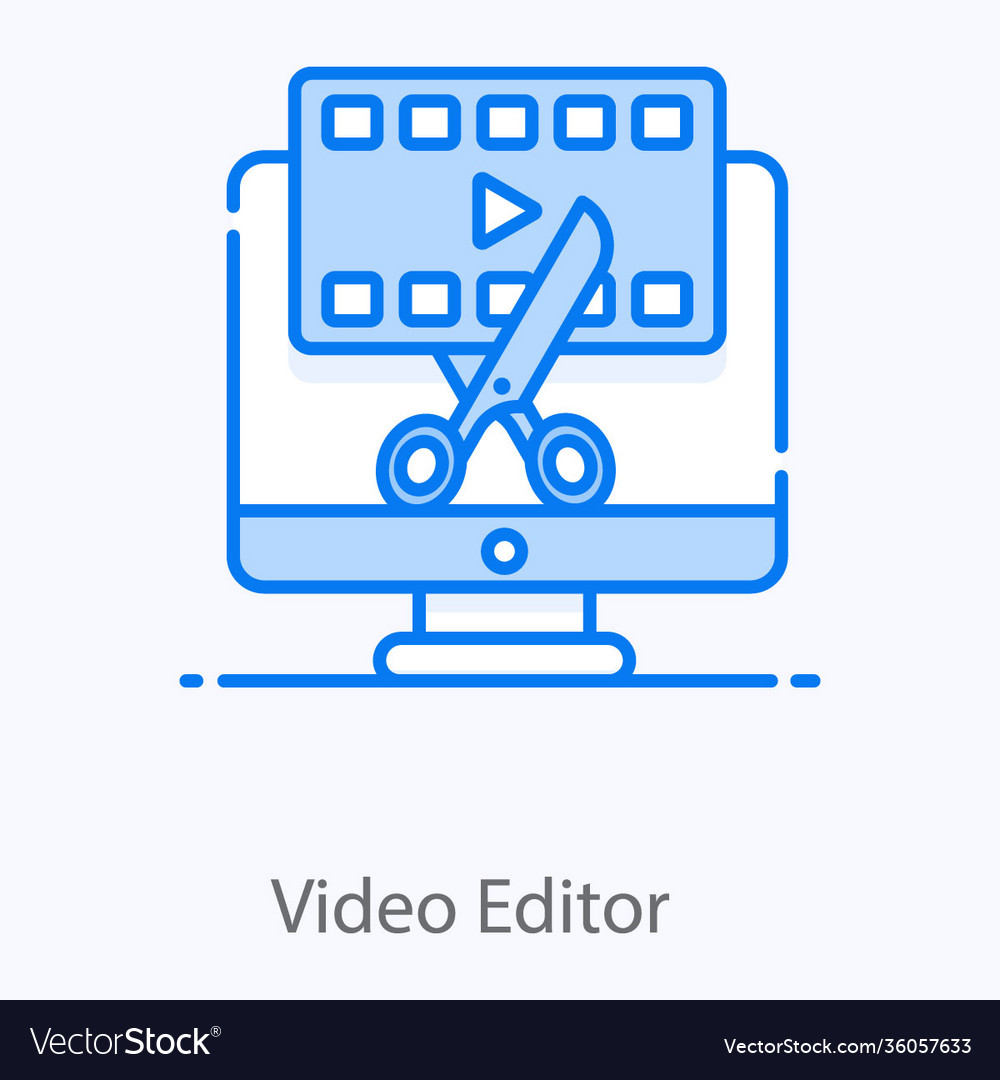 Video editor Royalty Free Vector Image - VectorStock