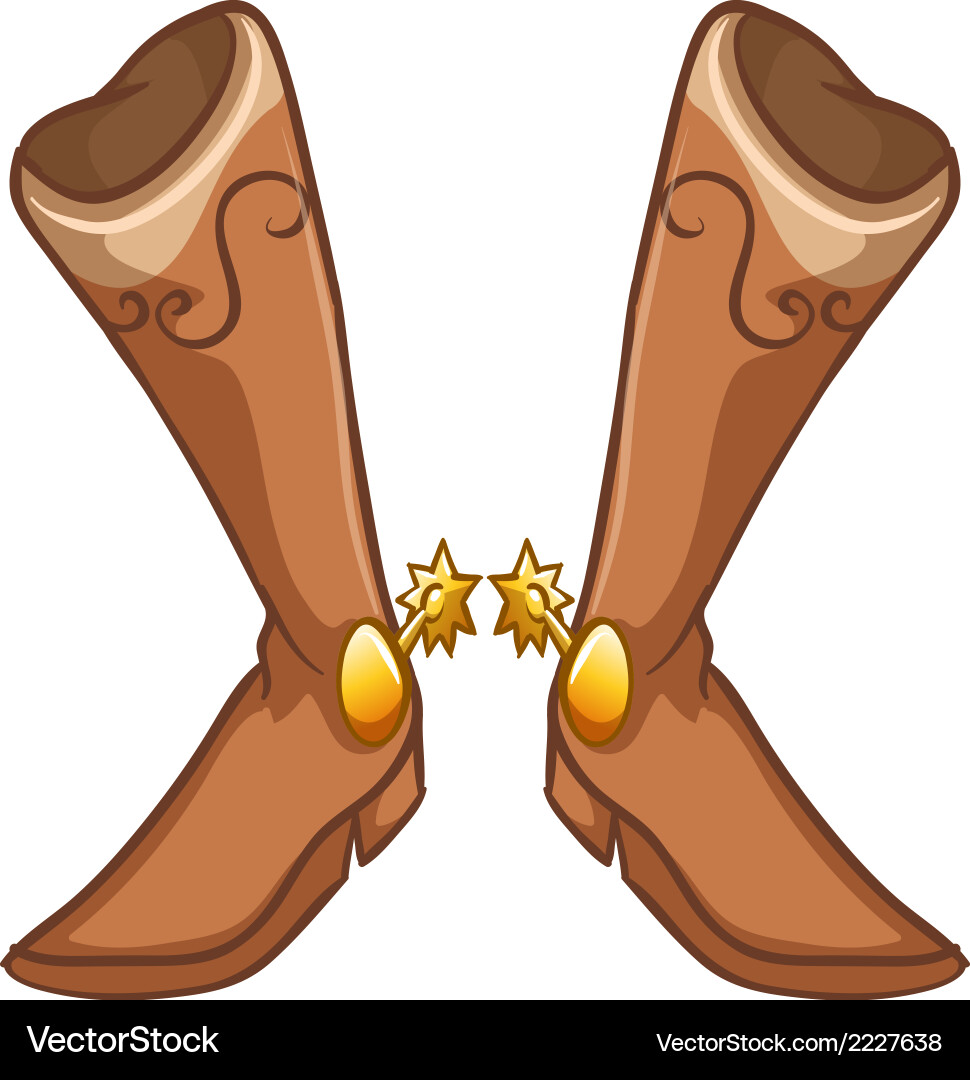 A pair of boots with gold design Royalty Free Vector Image