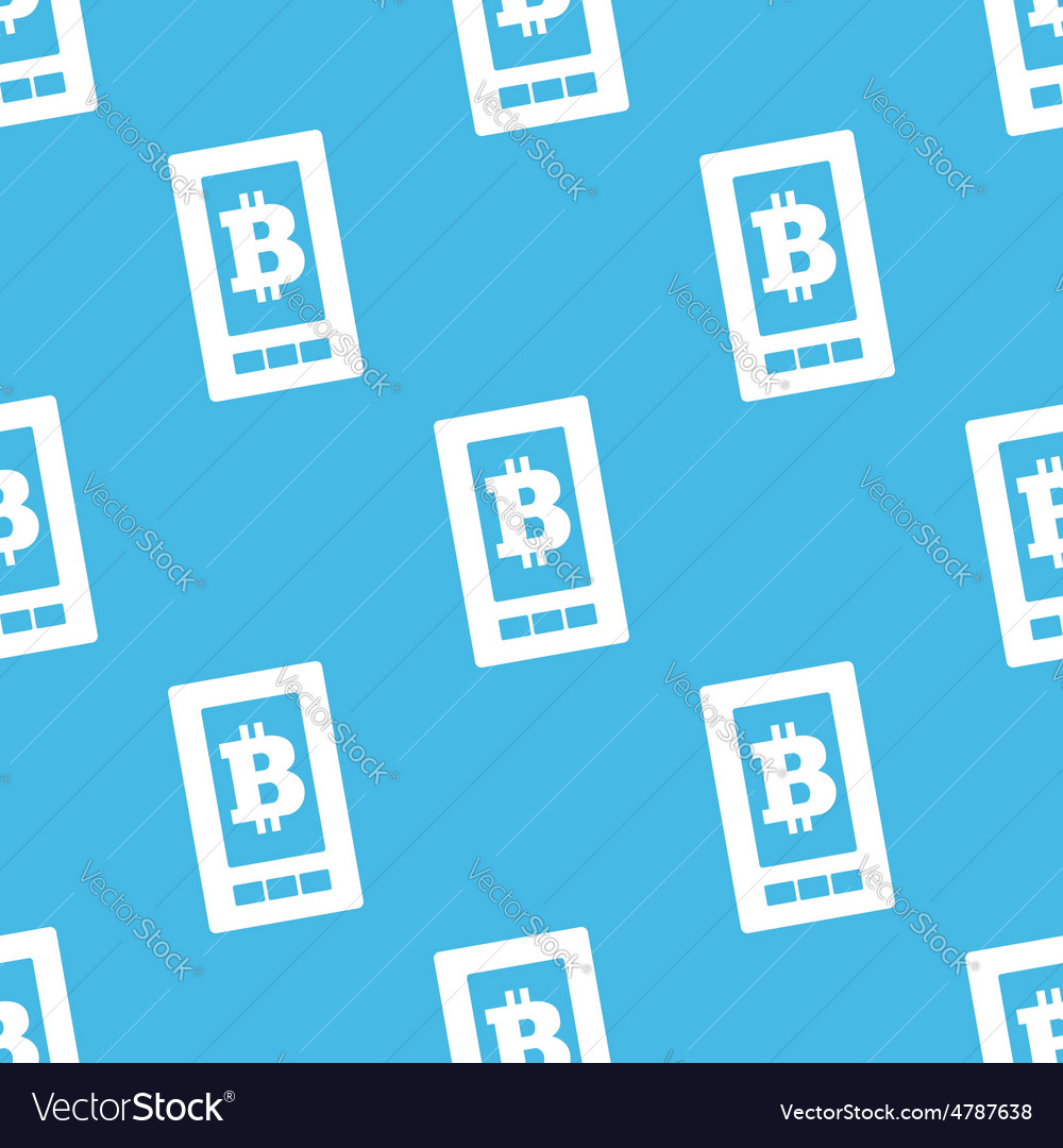 Bitcoin on screen pattern Royalty Free Vector Image