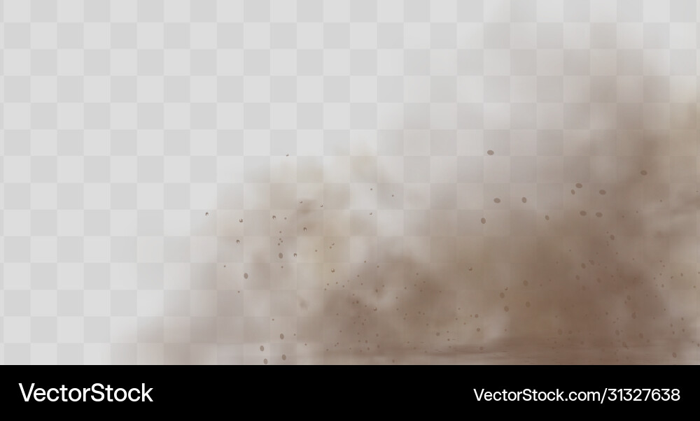 Dust cloud with particles dirtcigarette Royalty Free Vector