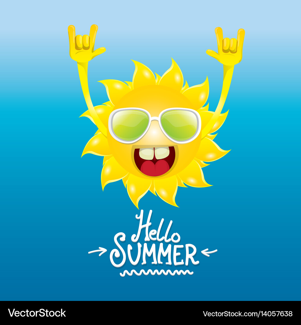 Hello summer rock n roll poster party Royalty Free Vector