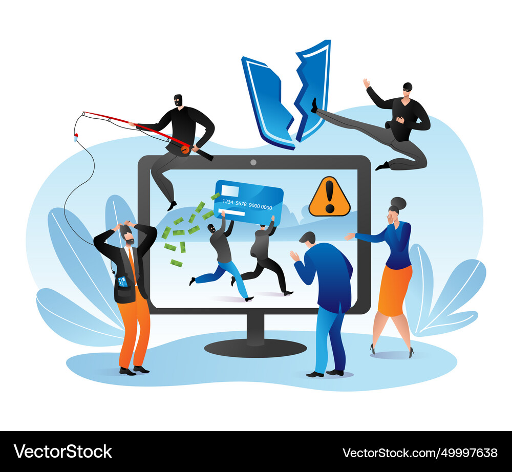 Modern technology criminal felon cyber security Vector Image