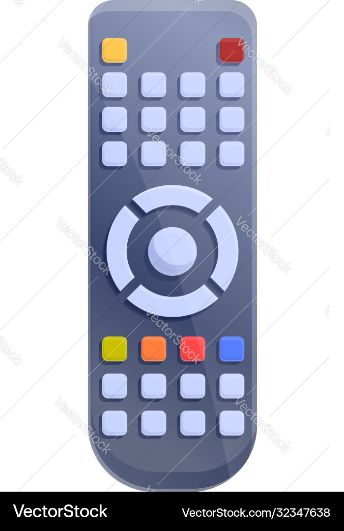 Music remote control icon cartoon style Royalty Free Vector