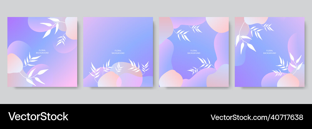 Trendy abstract post story art templates Vector Image