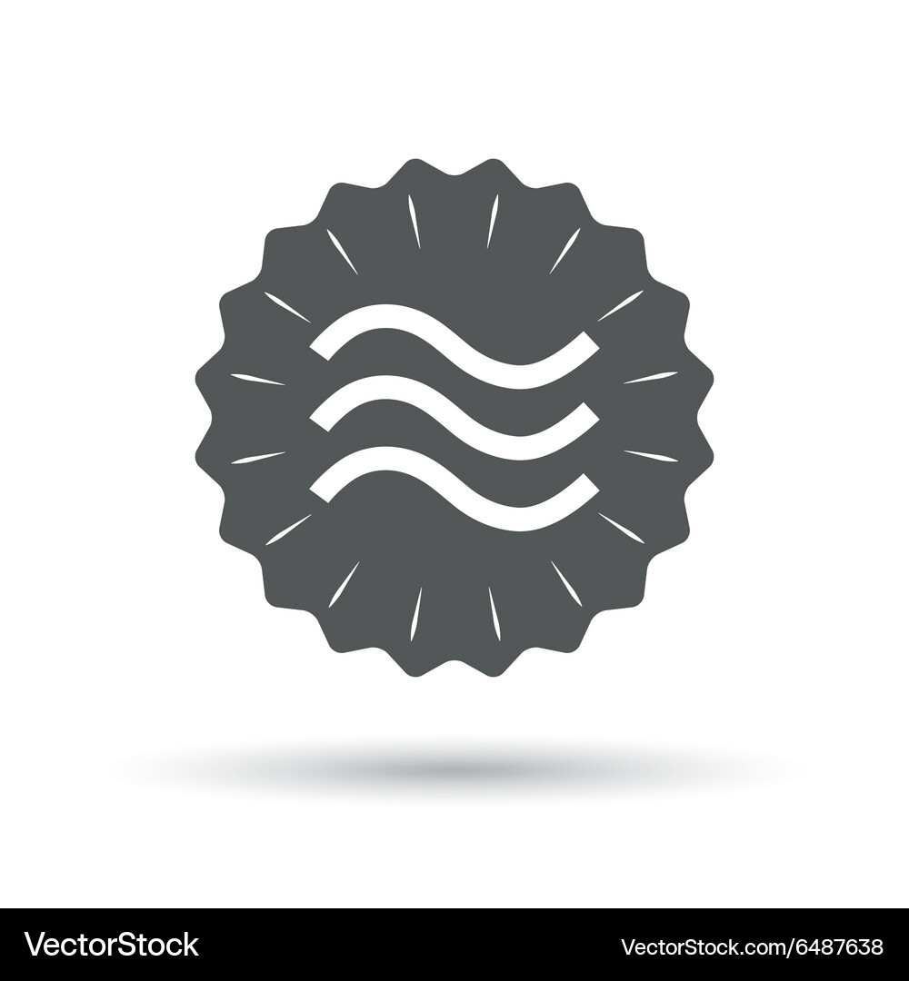 Water waves sign icon flood symbol Royalty Free Vector Image