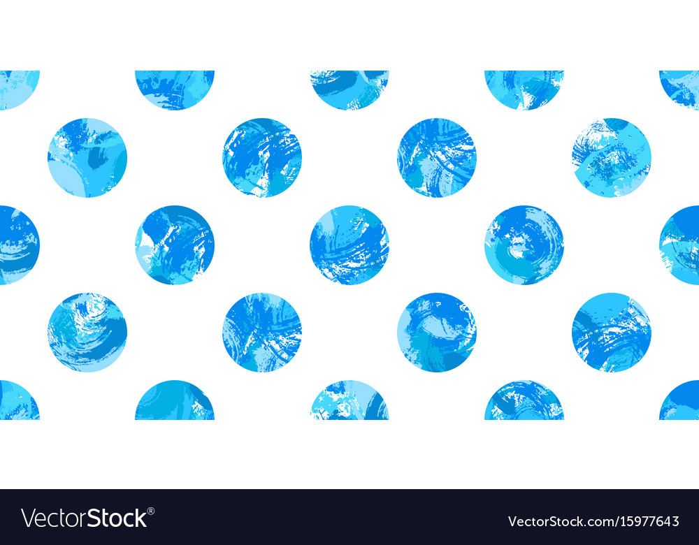 Blue painted dots pattern Royalty Free Vector Image