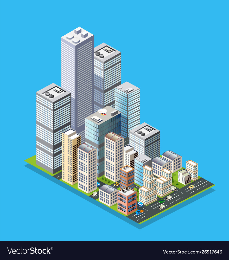 Cityscape design elements Royalty Free Vector Image