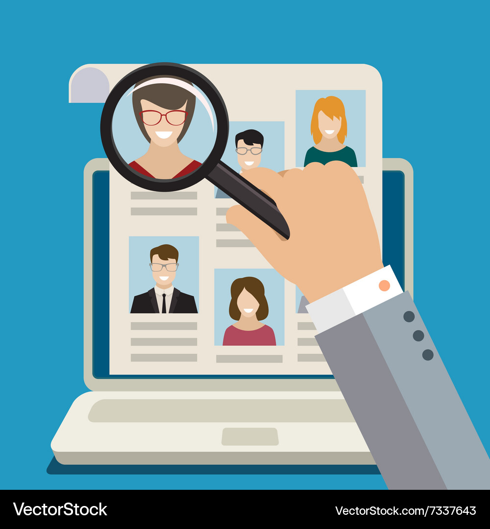 Concept of searching for professional stuff Vector Image