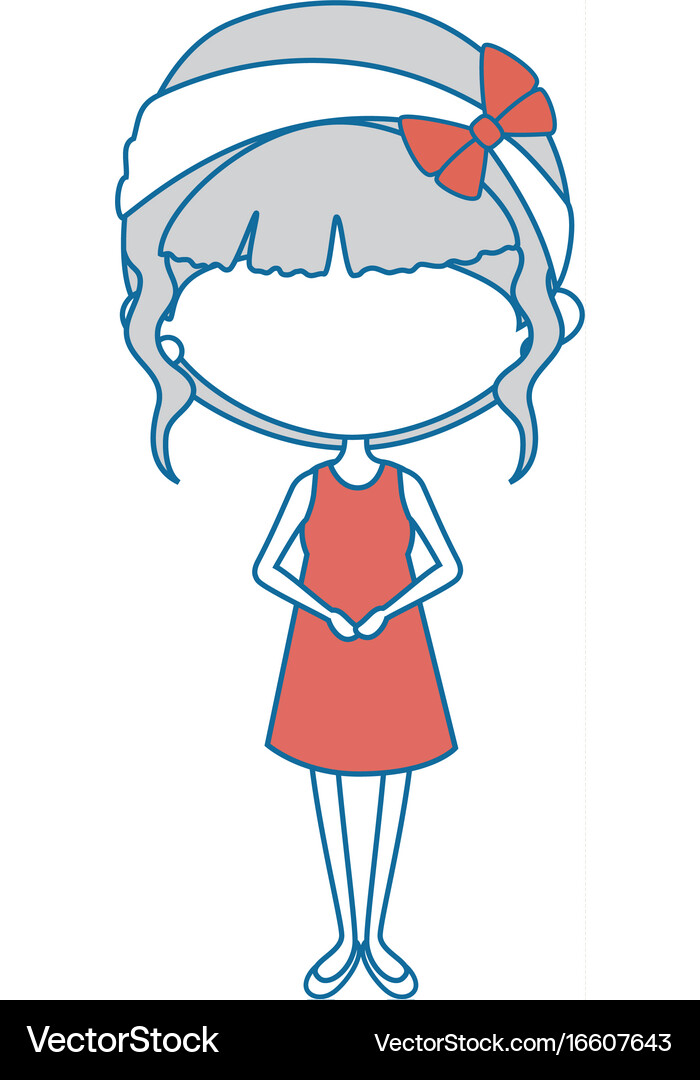 Cute cartoon girl Royalty Free Vector Image - VectorStock