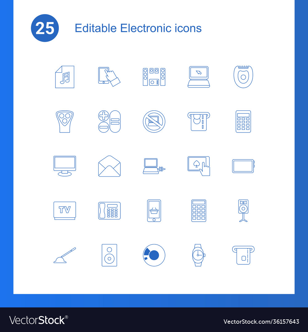 Electronic icons Royalty Free Vector Image - VectorStock