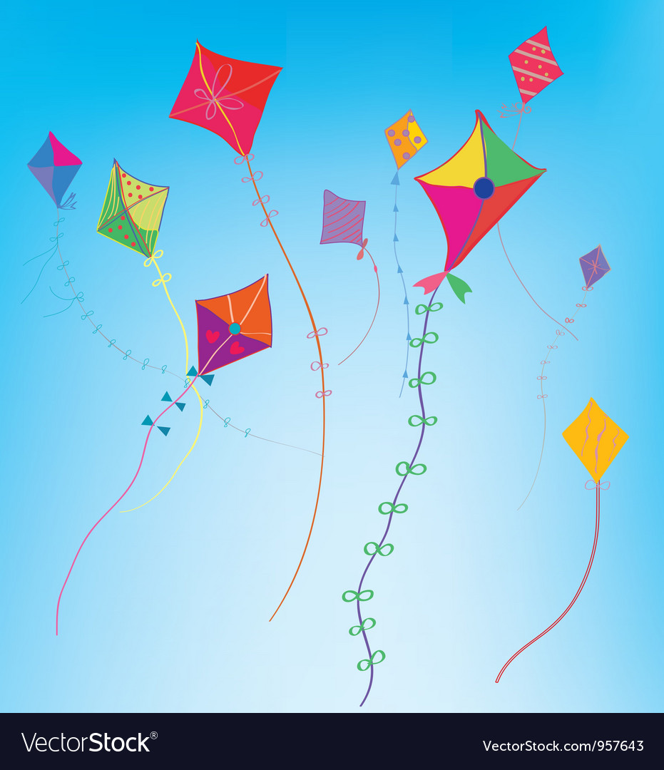 Kites Royalty Free Vector Image - VectorStock