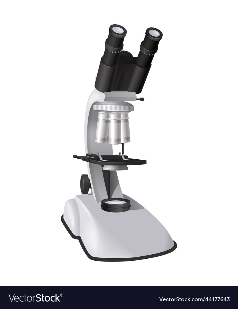 Realistic microscope Royalty Free Vector Image