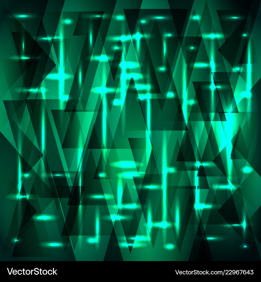 Rich aqua color pattern of shards and triangles Vector Image