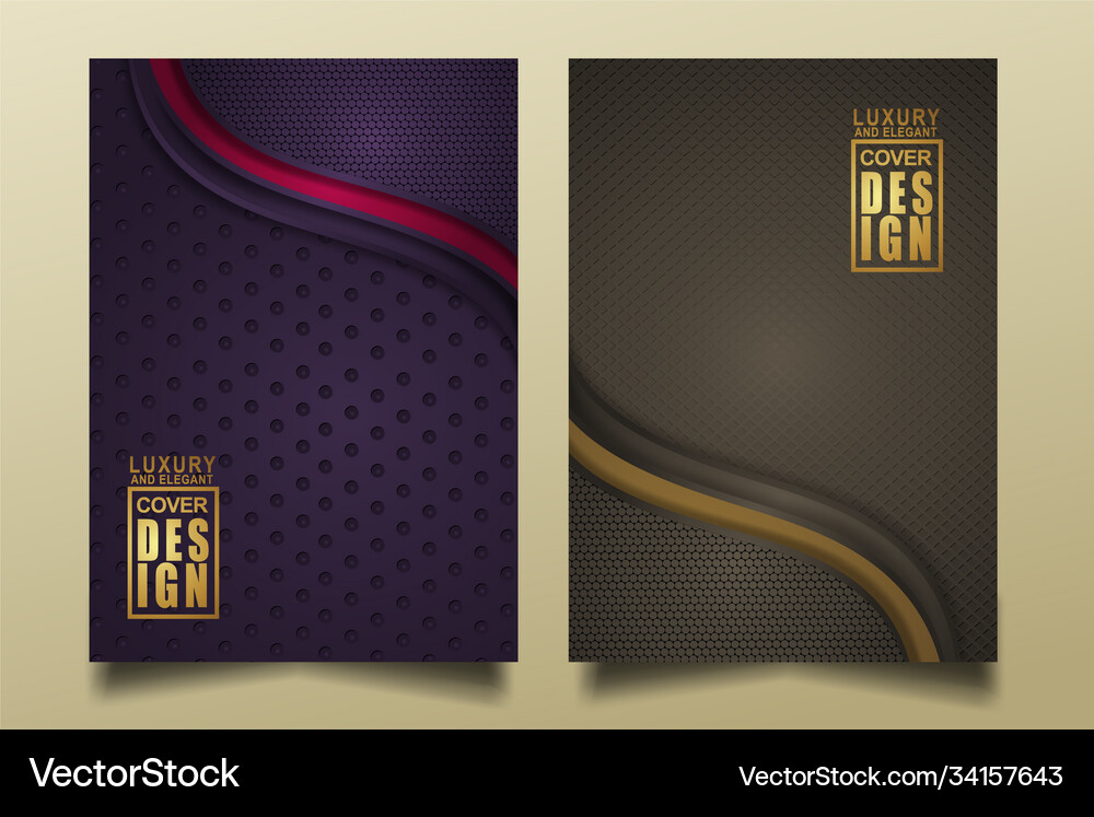 Set cover design template with luxury and elegant Vector Image