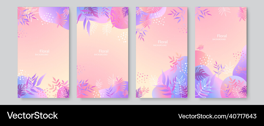 Trendy abstract post story art templates Vector Image