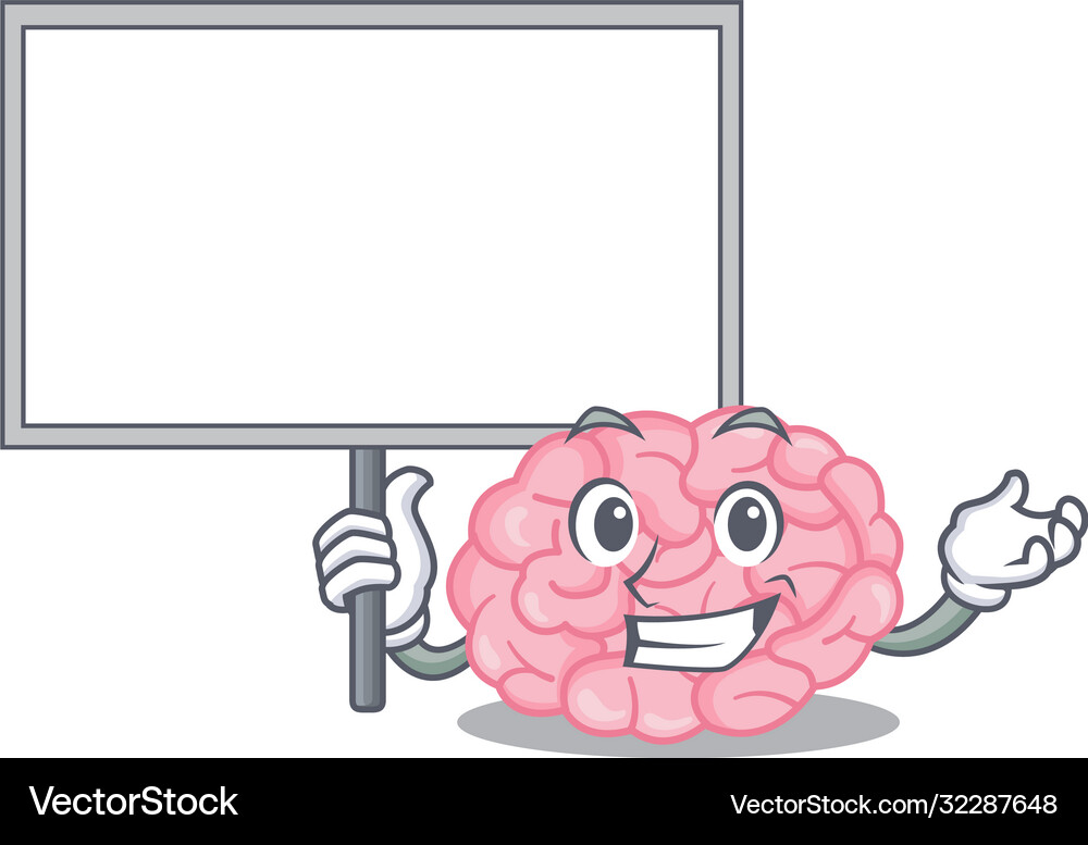 An icon human brain mascot design style bring Vector Image