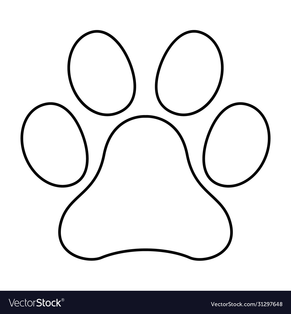 Animal paw icon dog cat symbol for pet foot mark Vector Image Animal paw icon dog cat symbol for pet foot mark Vector Image