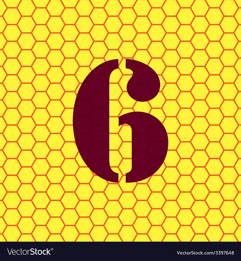 Number six icon symbol flat modern web design Vector Image Number six icon symbol flat modern web design Vector Image