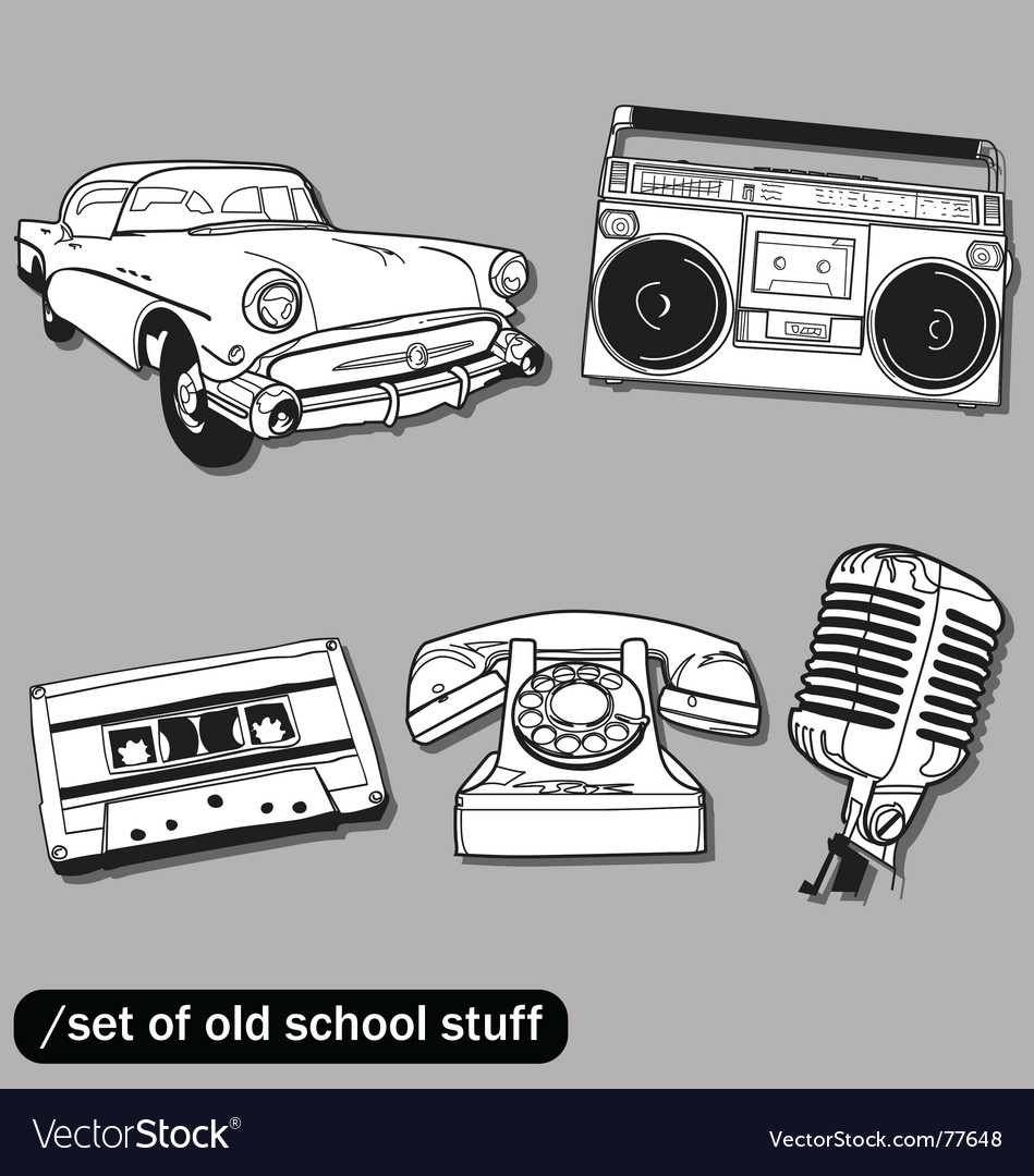 Old school Royalty Free Vector Image - VectorStock