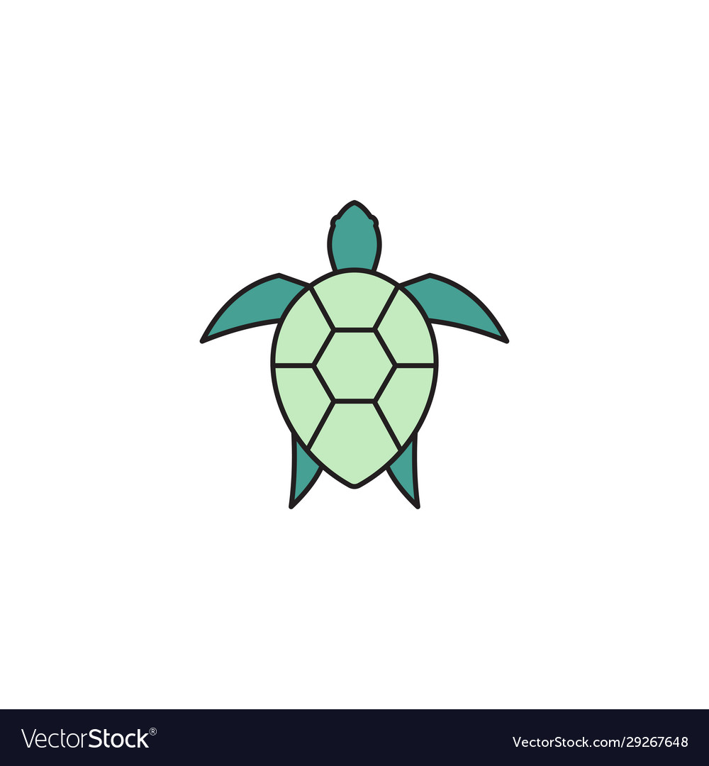 Sea turtle animal icon isolated on white Vector Image