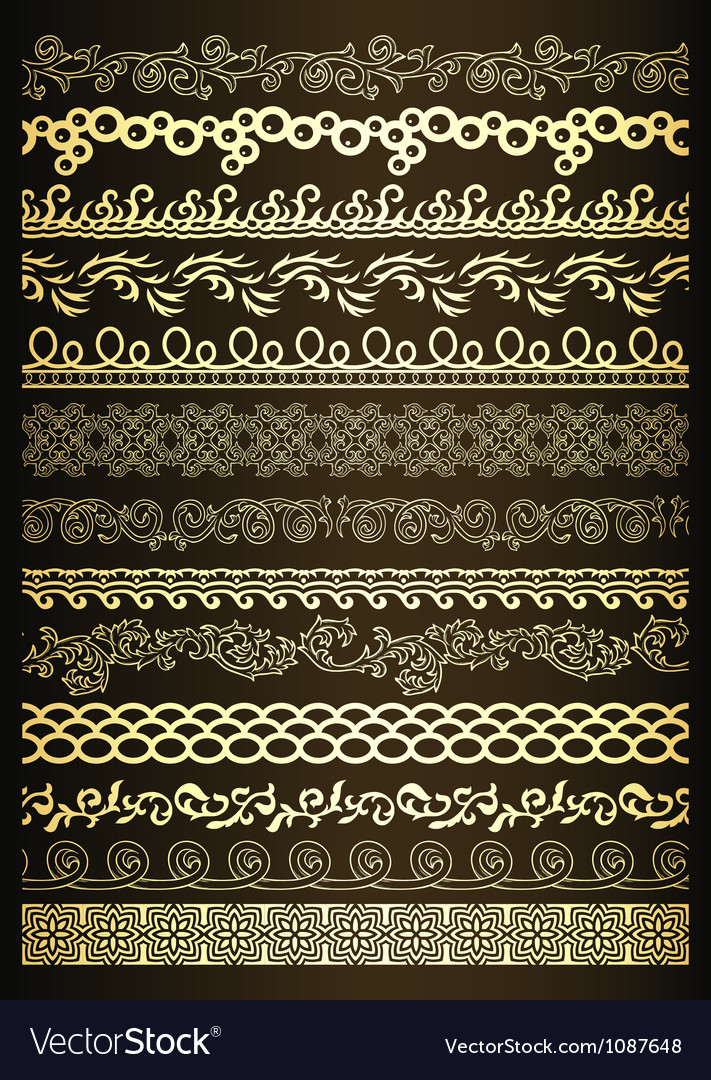 Set elegant borders Royalty Free Vector Image - VectorStock