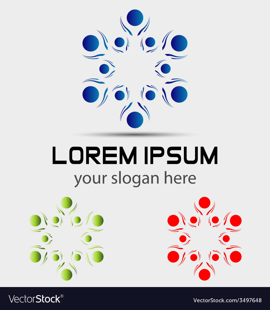 Team work logo Royalty Free Vector Image - VectorStock