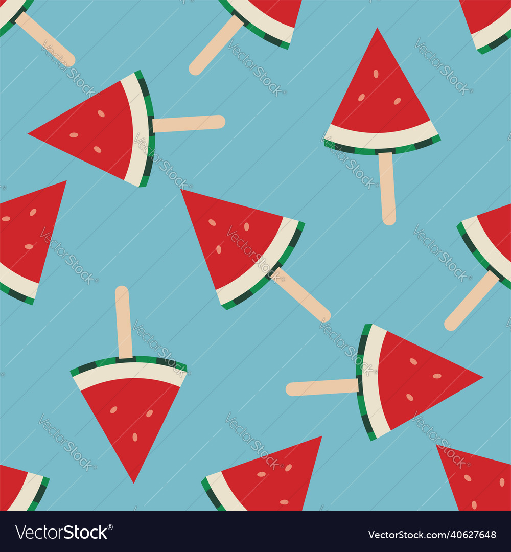 Watermelon seamless background pattern Royalty Free Vector
