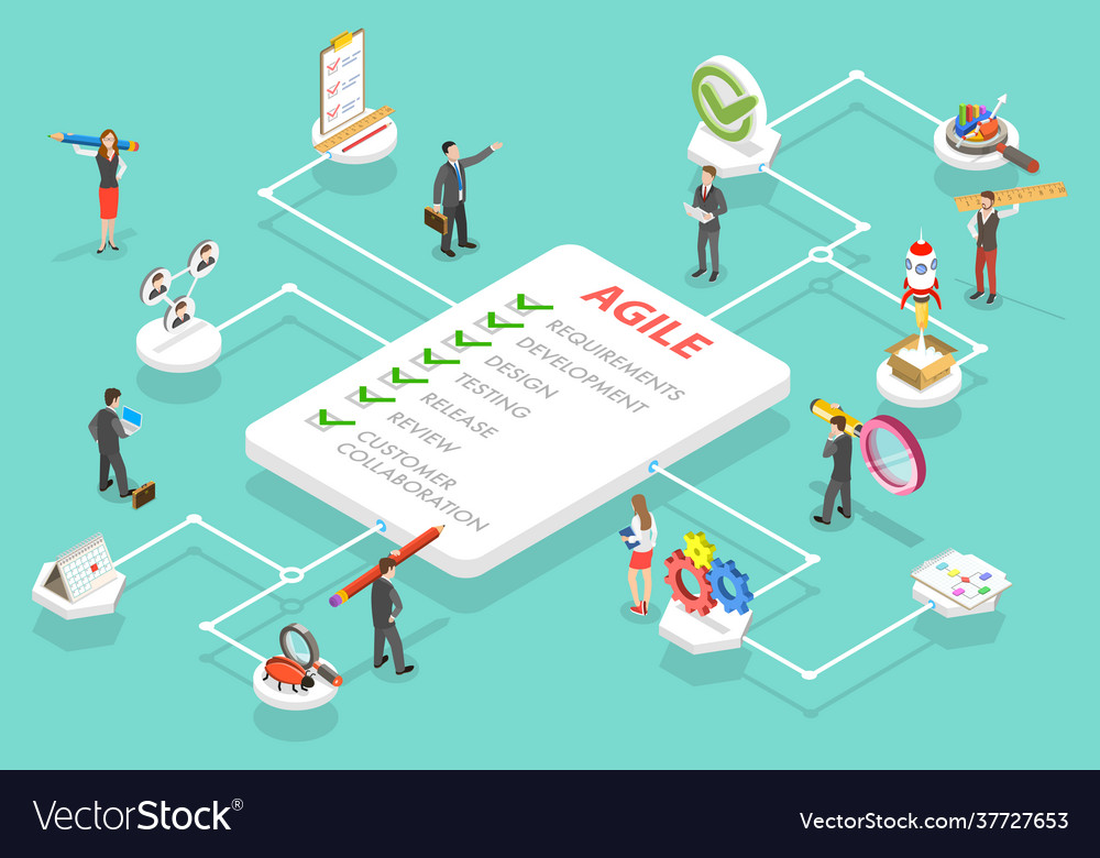 3d isometric flat conceptual Royalty Free Vector Image