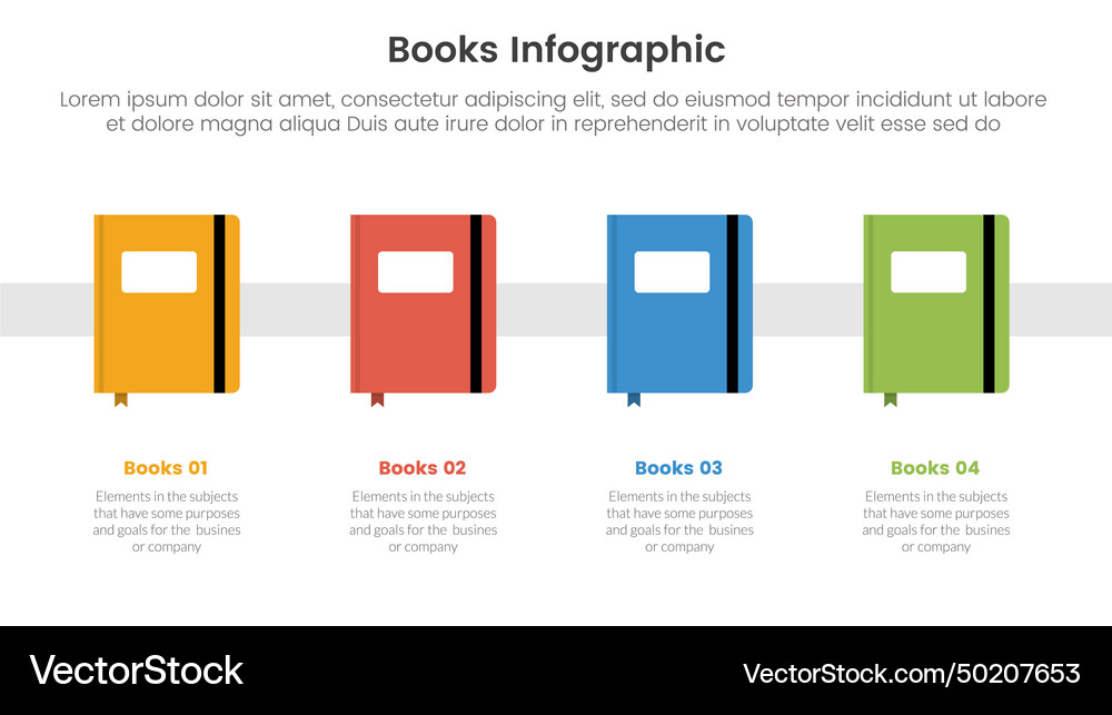 Books education collection for infographic Vector Image