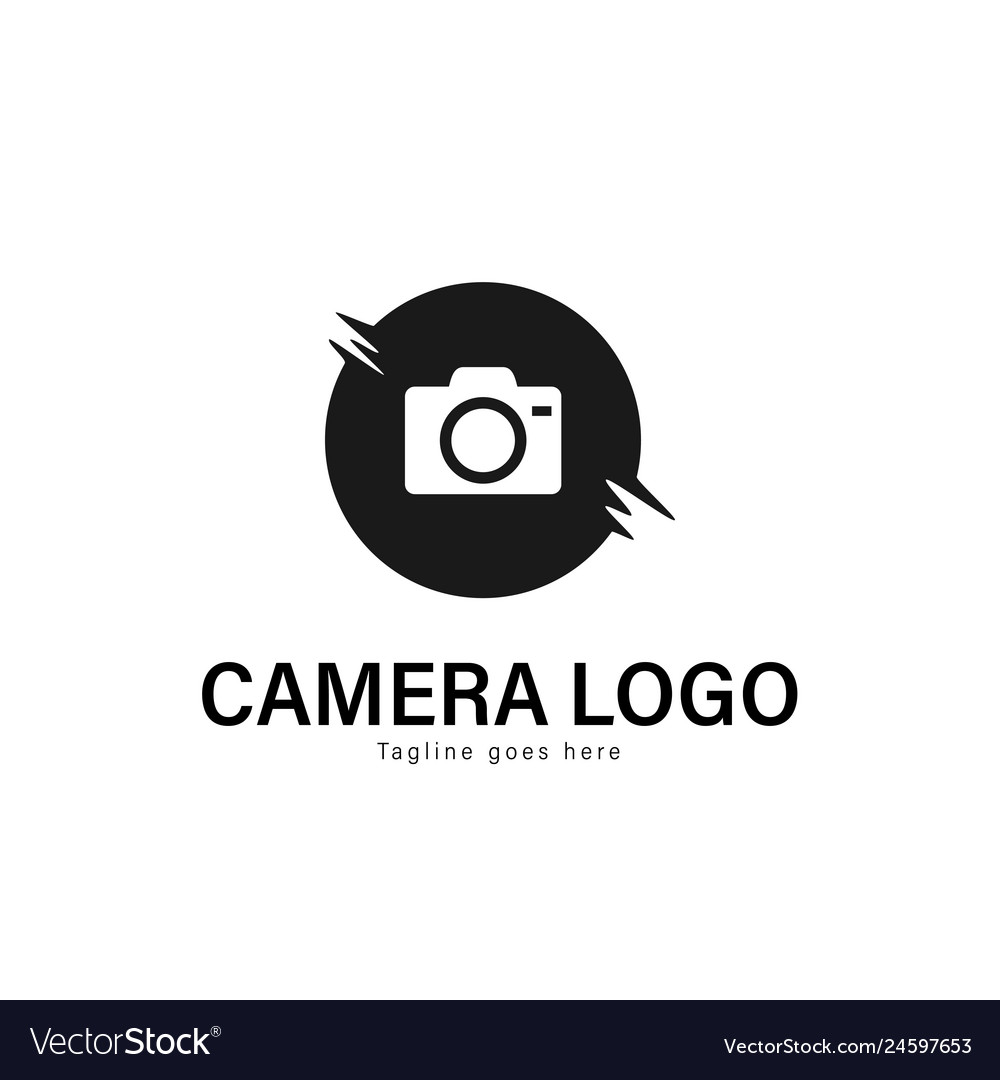 Camera logo template design Royalty Free Vector Image