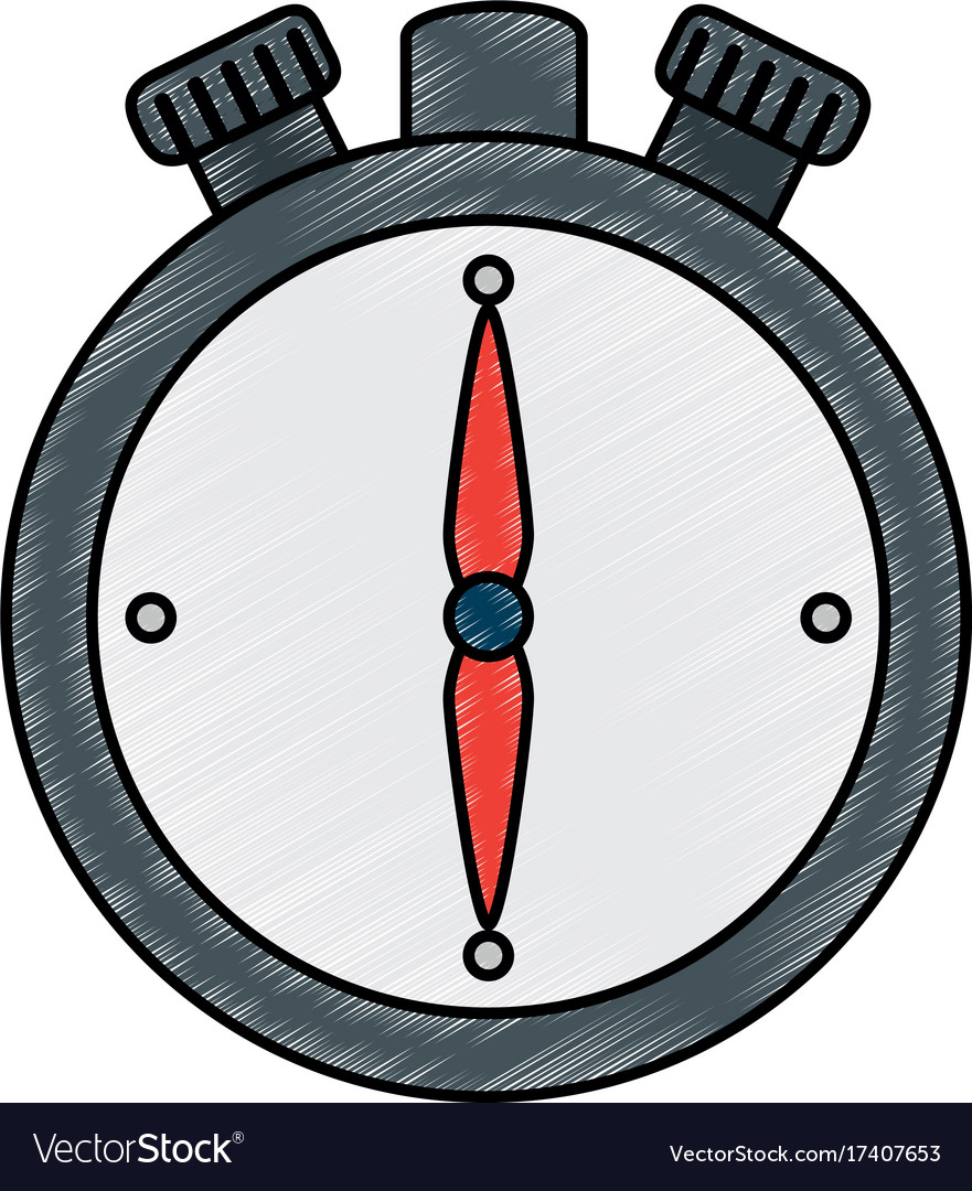 Chronometer Timer Isolated Icon Royalty Free Vector Image