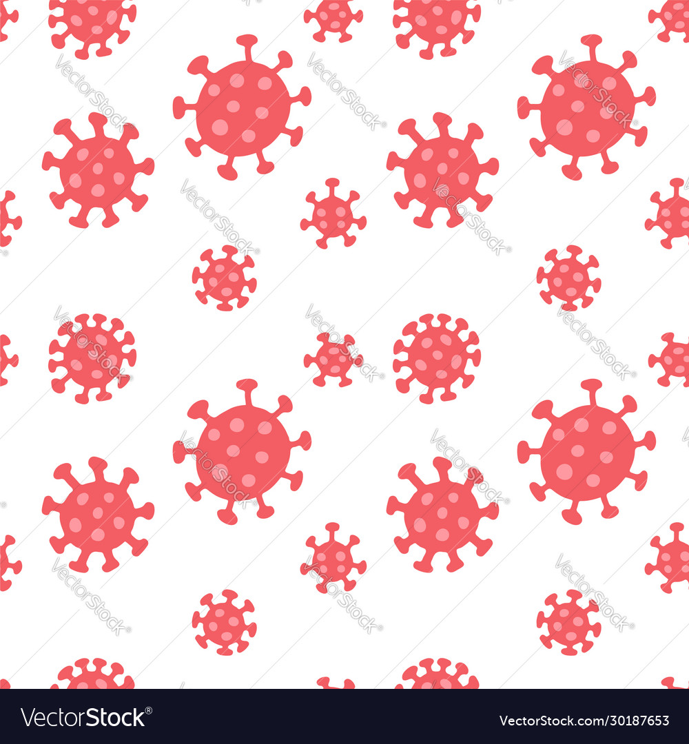 Coronavirus seamless pattern repetitive flat Vector Image