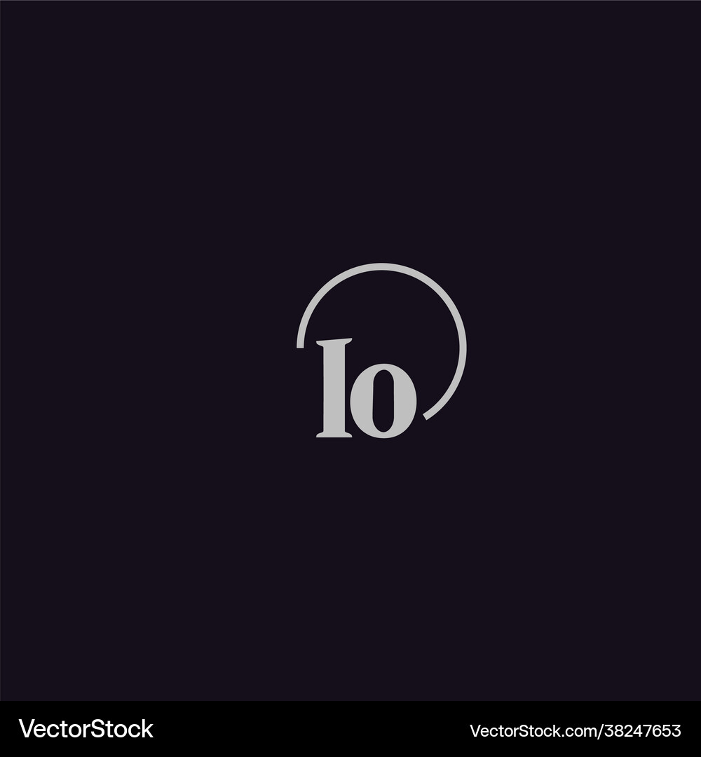 Io initials logo monogram Royalty Free Vector Image