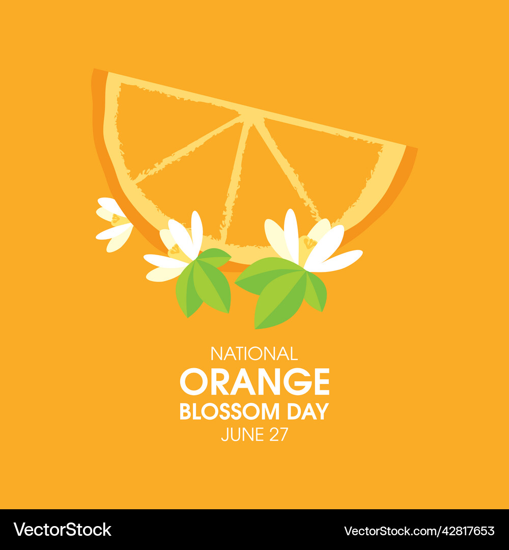 National orange blossom day icon Royalty Free Vector Image