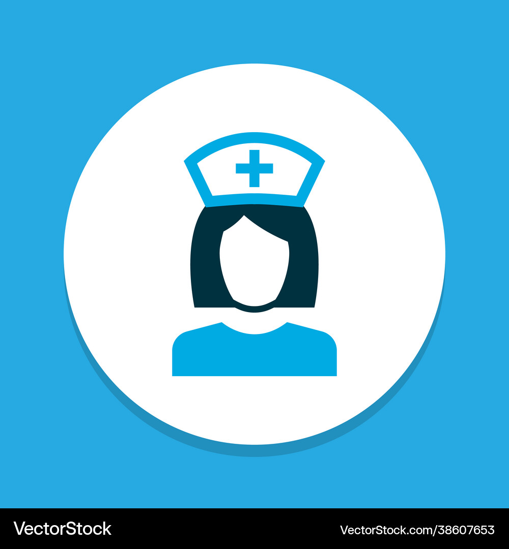 Nurse icon colored symbol premium quality Vector Image