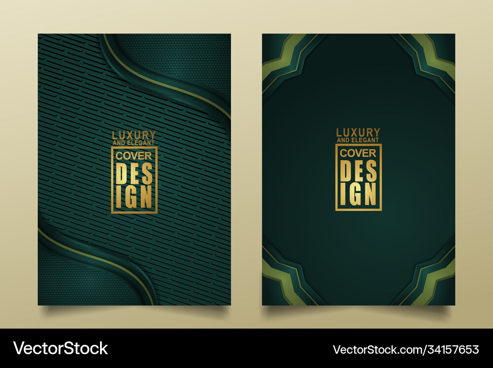 Set cover design template with luxury and elegant Vector Image